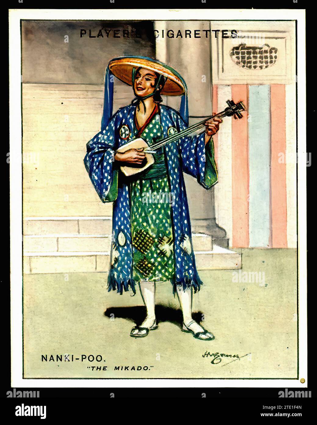 Nanki-Poo - Vintage Cigarette Card Illustration Stock Photo - Alamy