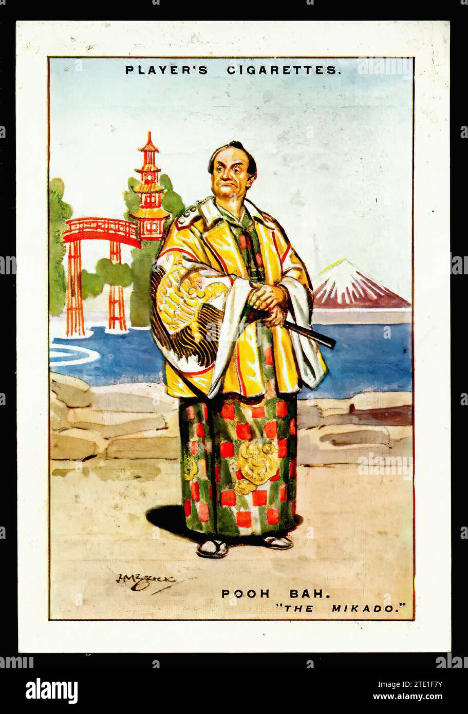 Pooh Bah The Mikado - Vintage Cigarette Card Illustration Stock Photo ...