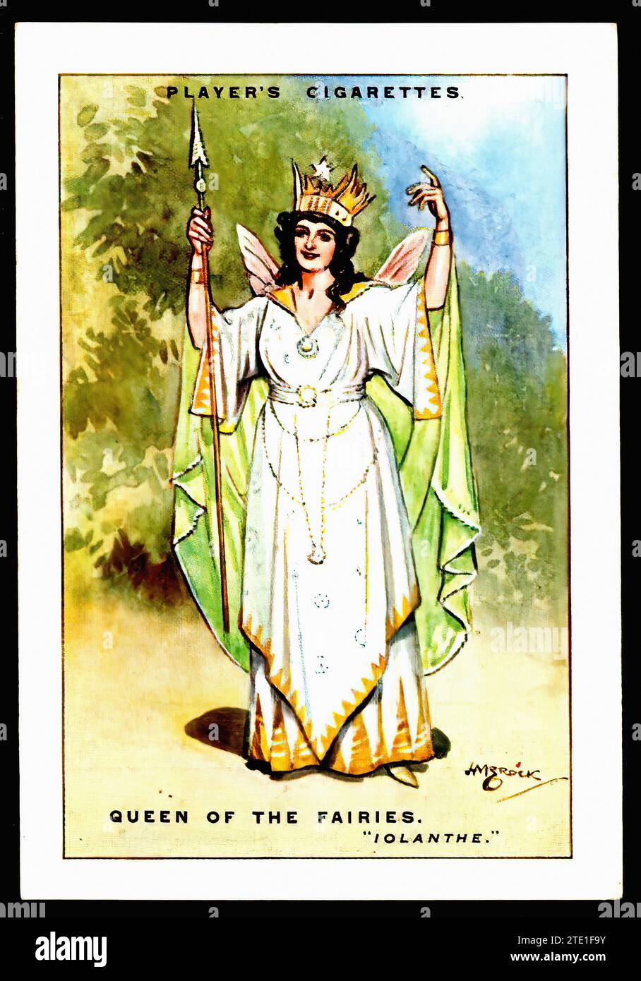 Queen of the Fairies iolanthe - Vintage Cigarette Card Illustration ...