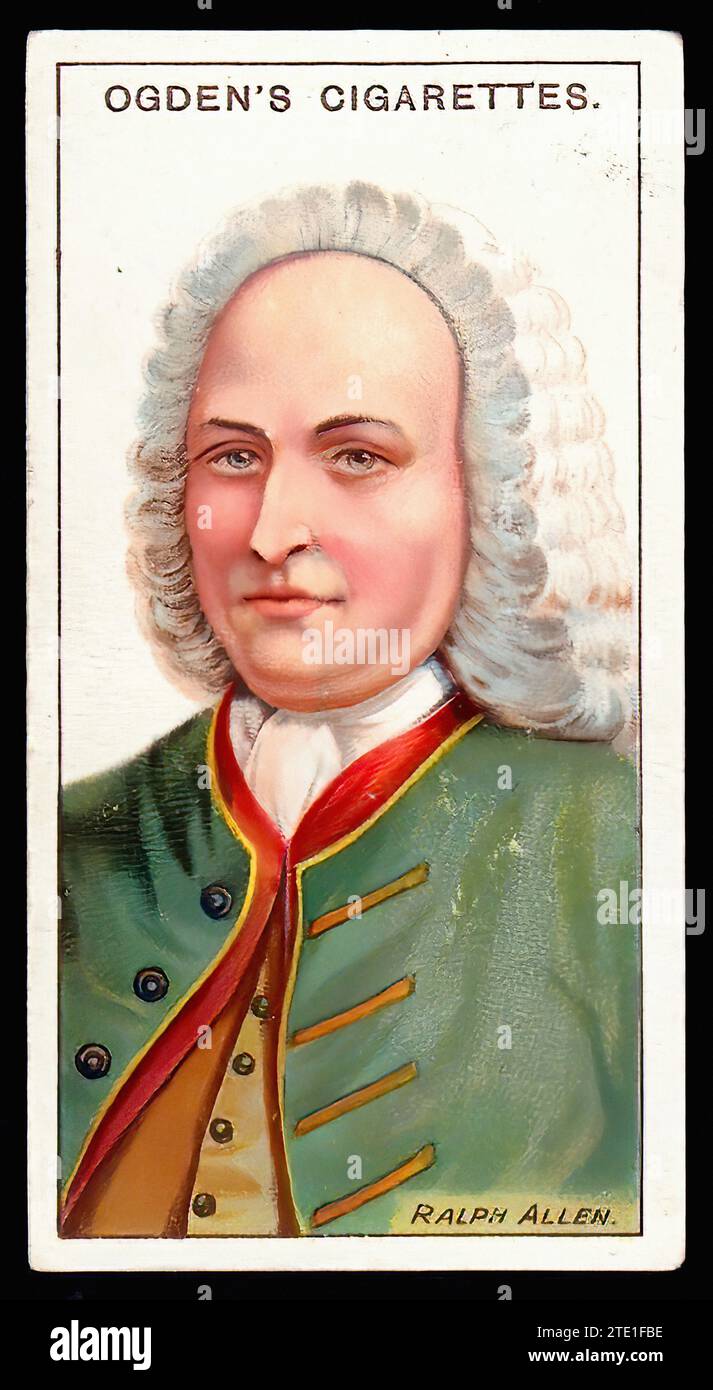 Ralph Allen - Vintage Cigarette Card Illustration Stock Photo - Alamy