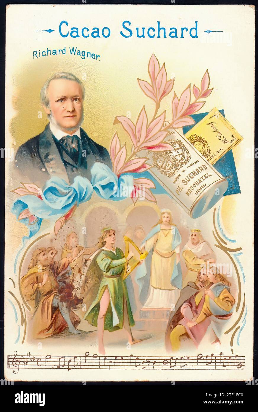 Richard Wagner - Vintage French Tradecard Illustration Stock Photo - Alamy