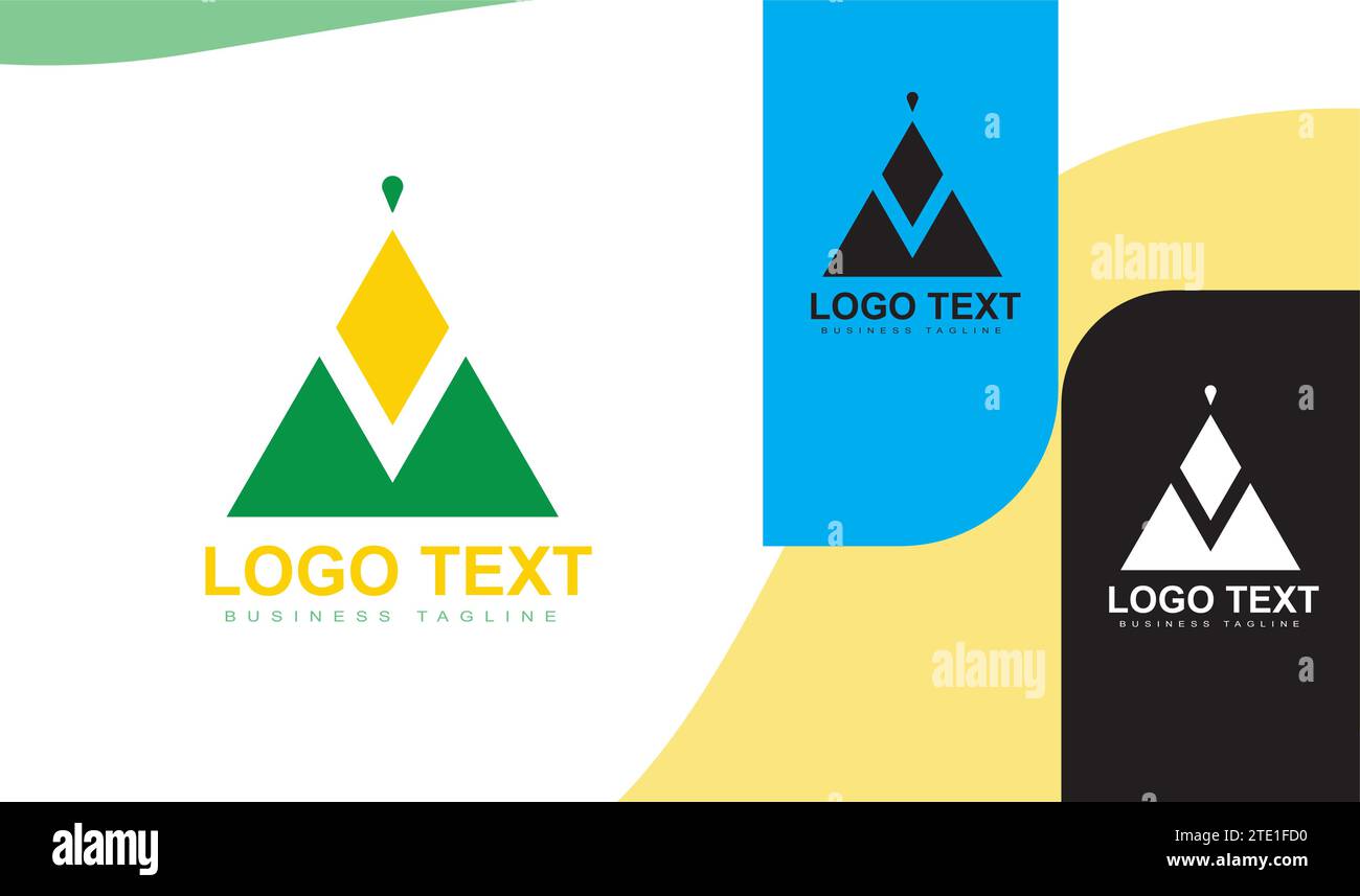 A letter logo. Construction logo. Real Estate Logo with colorful logo ...