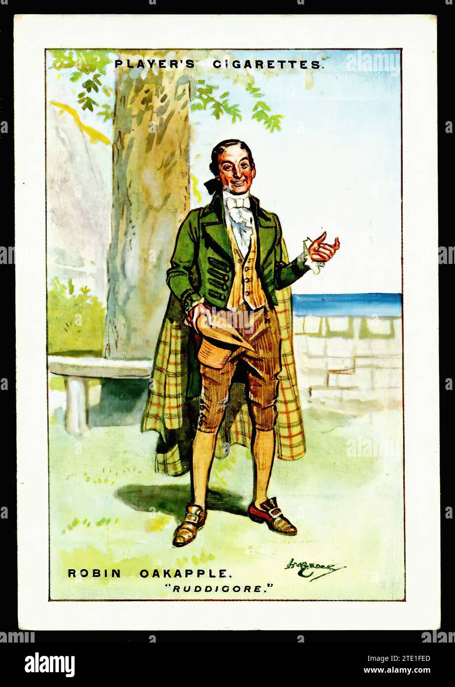 Robin Oakapple Ruddigore - Vintage Cigarette Card Illustration Stock ...