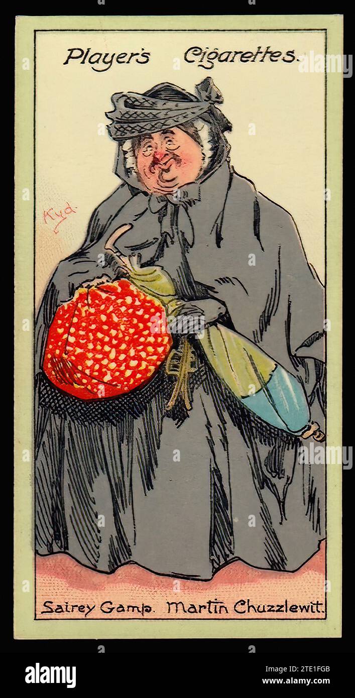 Sairey Gamp - Vintage Cigarette Card Illustration Stock Photo - Alamy