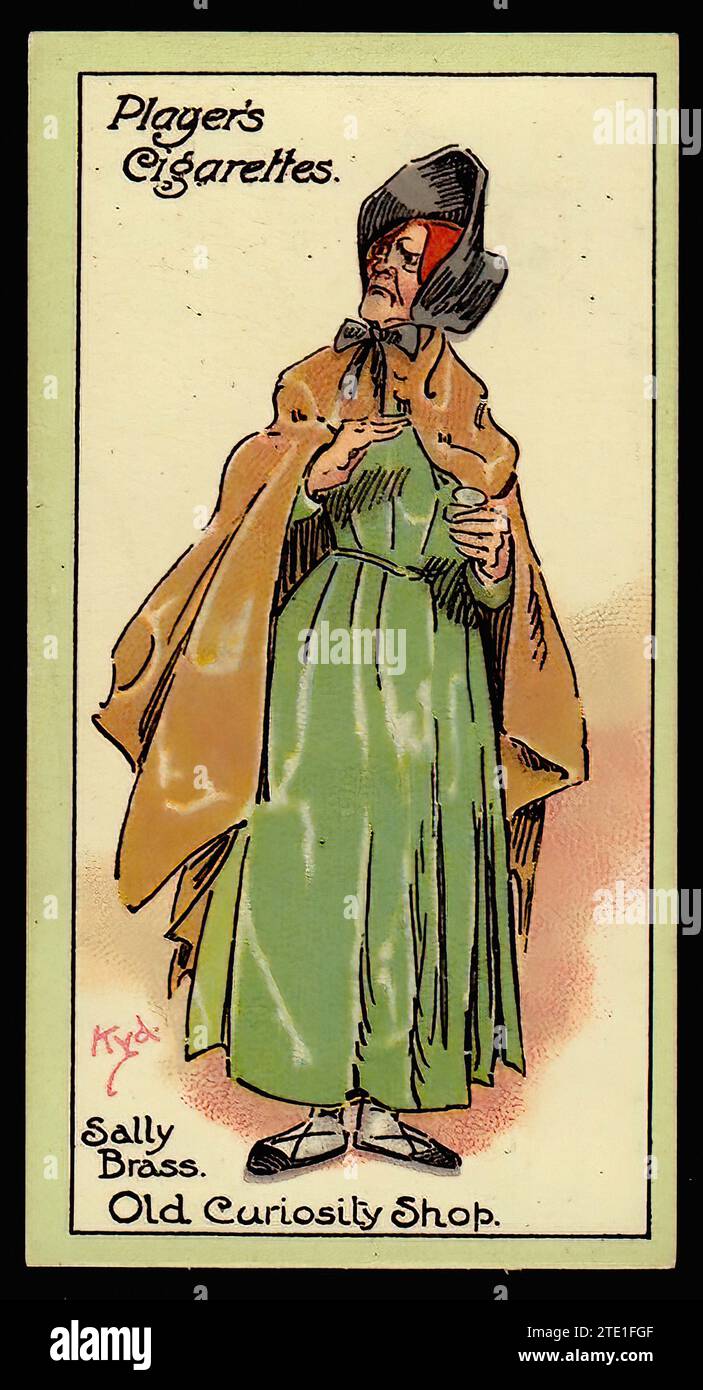 Sally Brass - Vintage Cigarette Card Illustration Stock Photo - Alamy