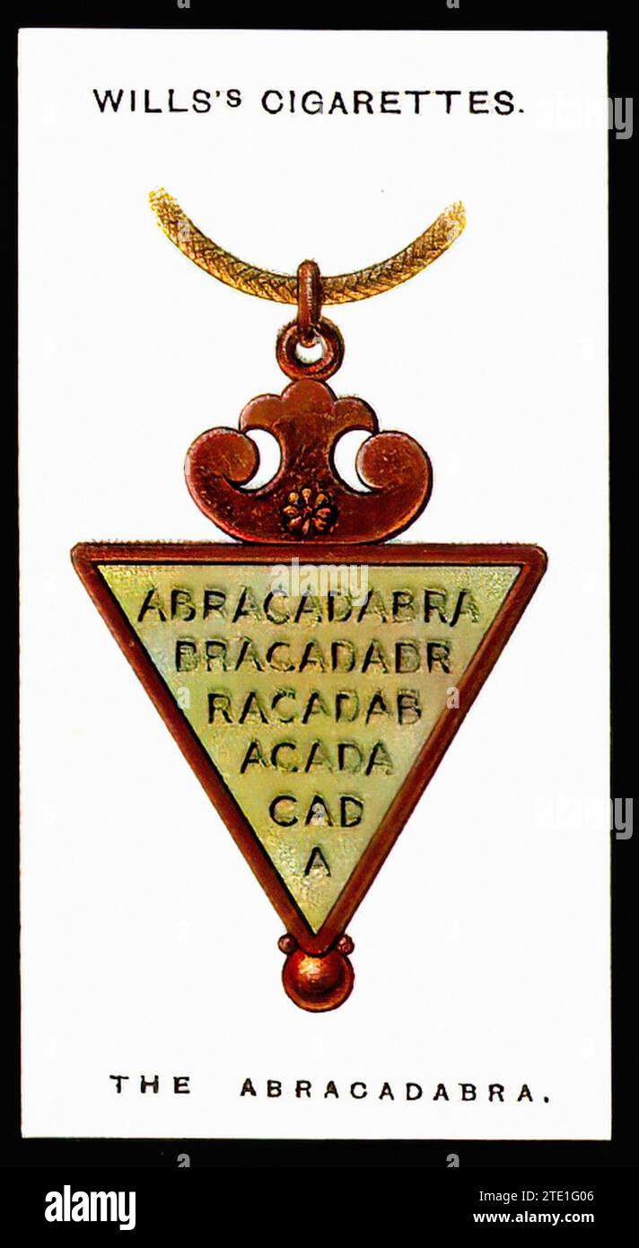 The Abracadabra - Vintage Cigarette Card Illustration Stock Photo - Alamy
