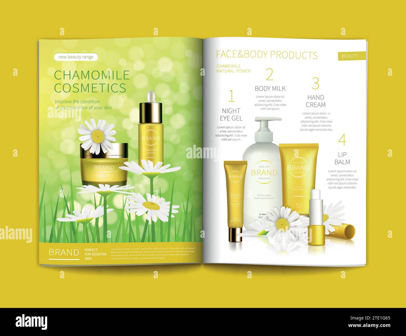 Vector template for glossy cosmetic magazine. Magazine or catalog ...