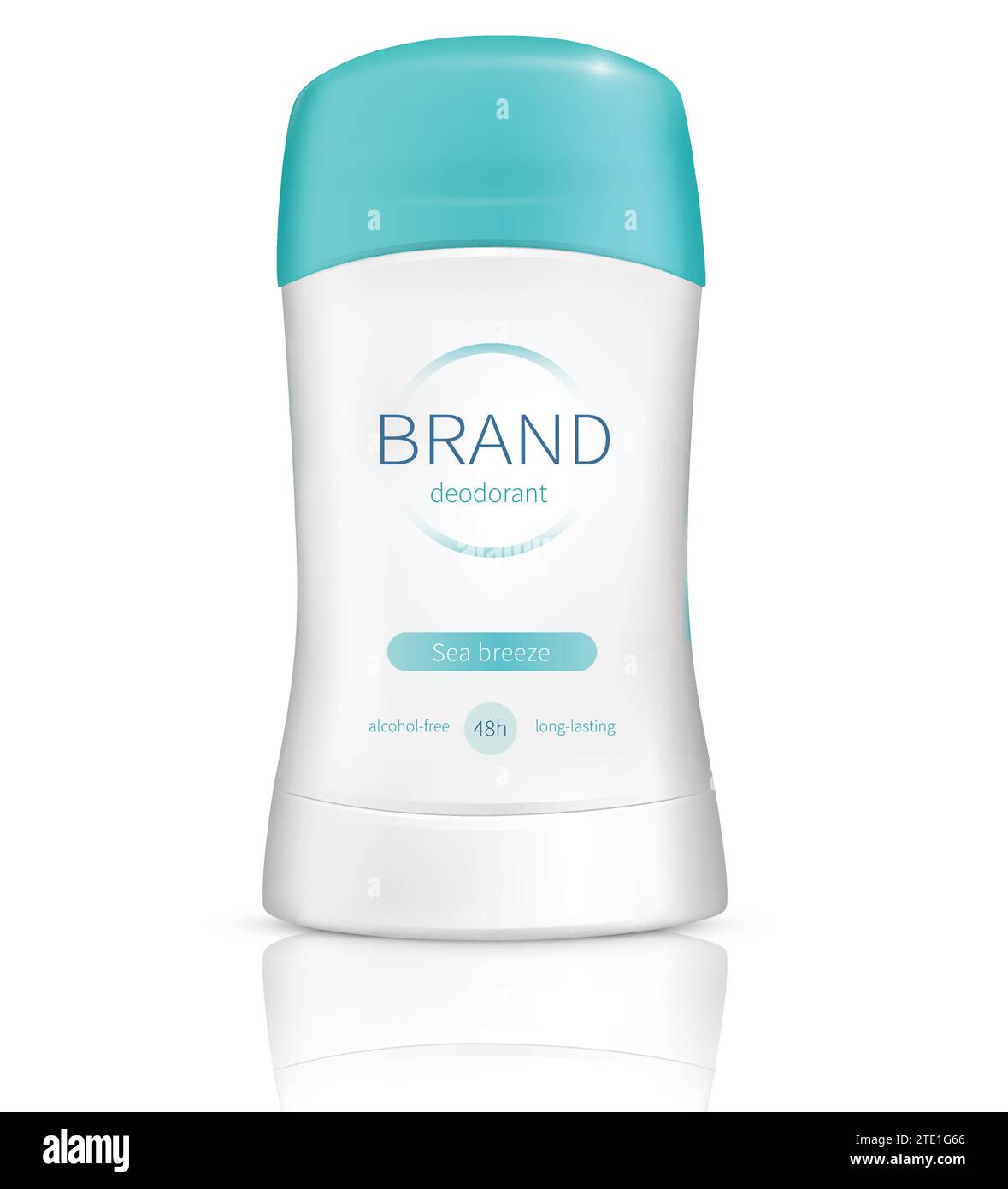 Vector realistic cosmetic product, dry stick deodorant with fresh ...