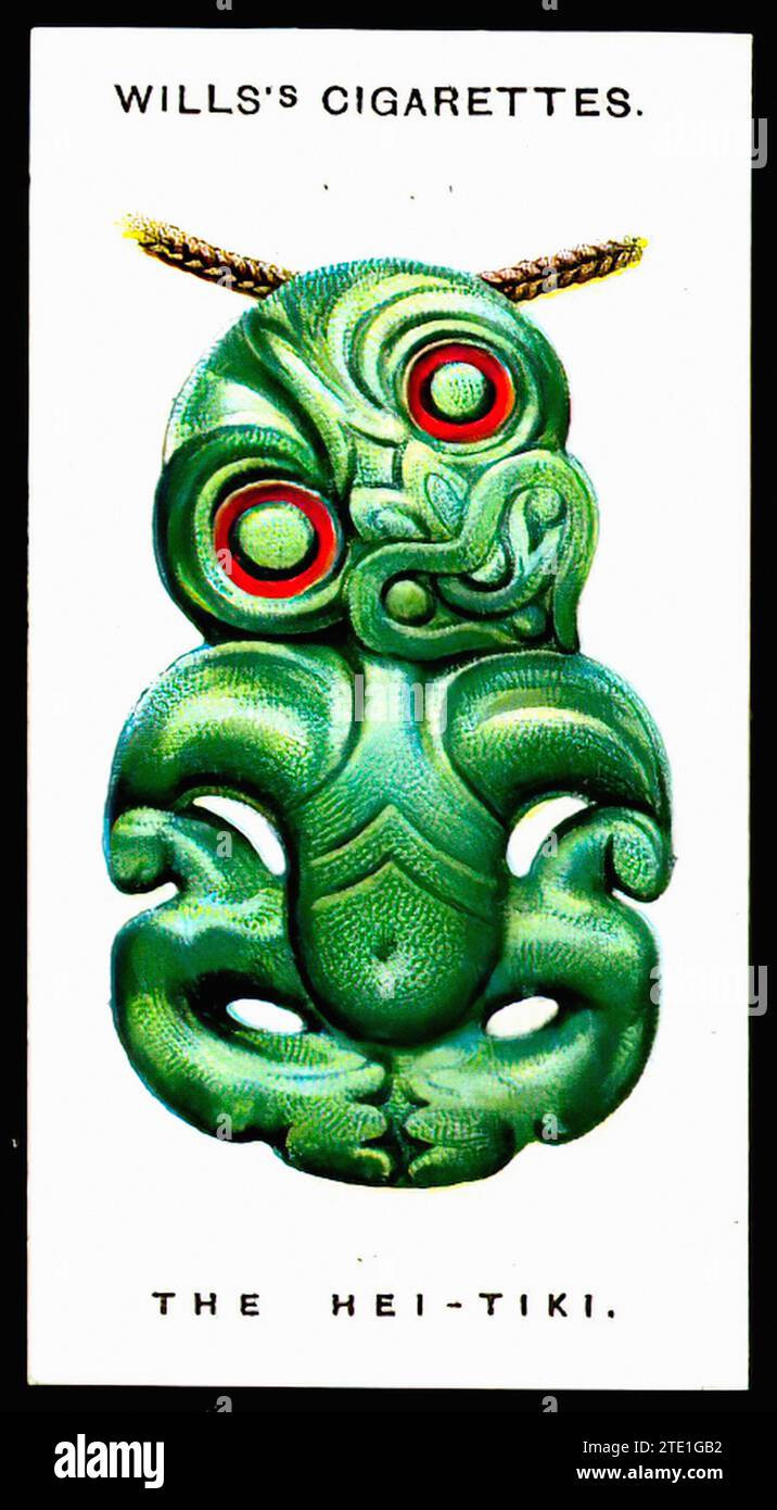 The Hei-Tiki - Vintage Cigarette Card Illustration Stock Photo - Alamy