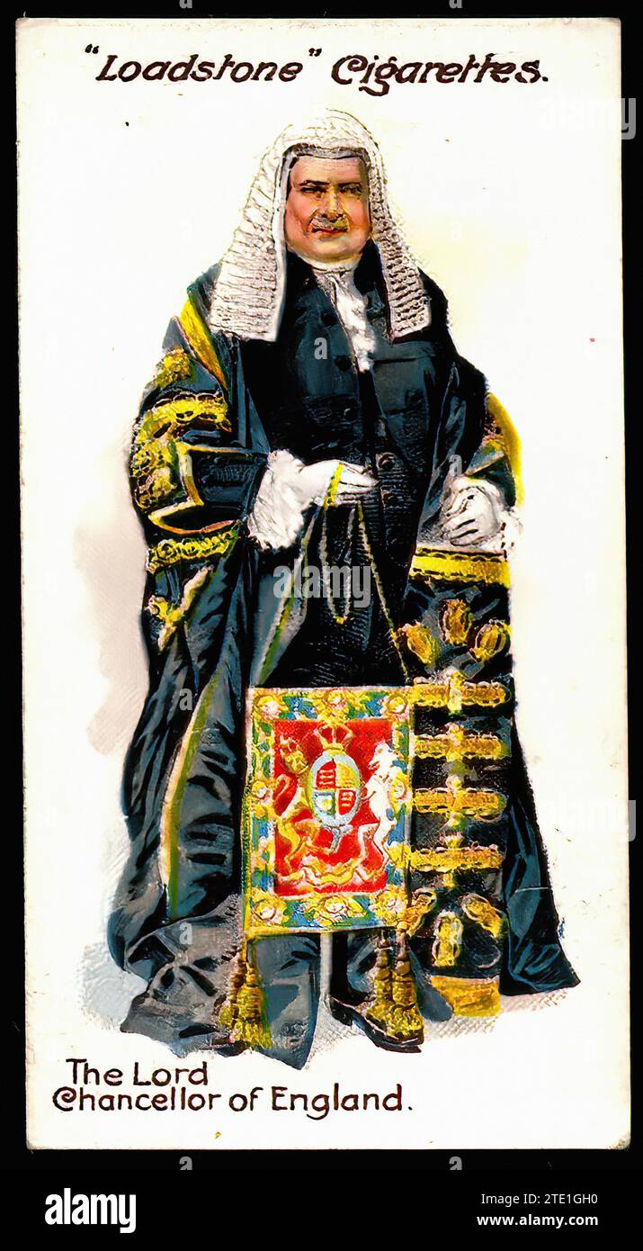 The Lord Chancellor of England - Vintage Cigarette Card Illustration ...