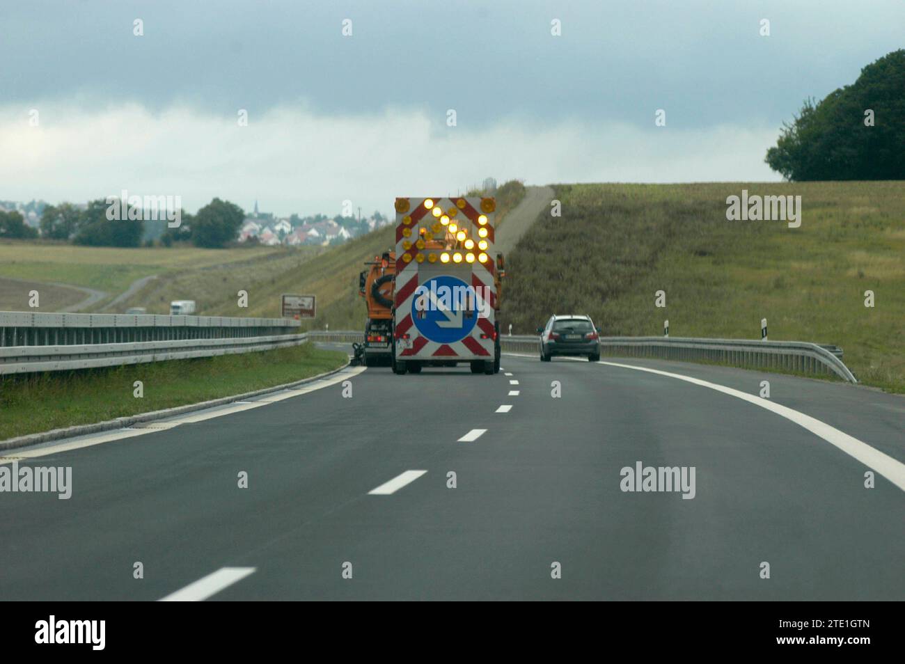 Rollende Baustelle, Autobahn A71, Deutschland, BLF *** Rolling ...