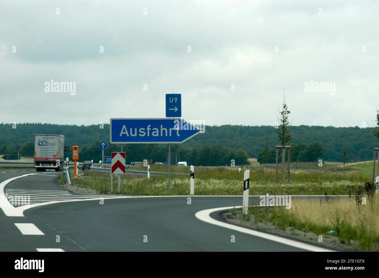 Autobahnausfahrt , Autobahn A71, Deutschland, BLF *** Freeway exit ...
