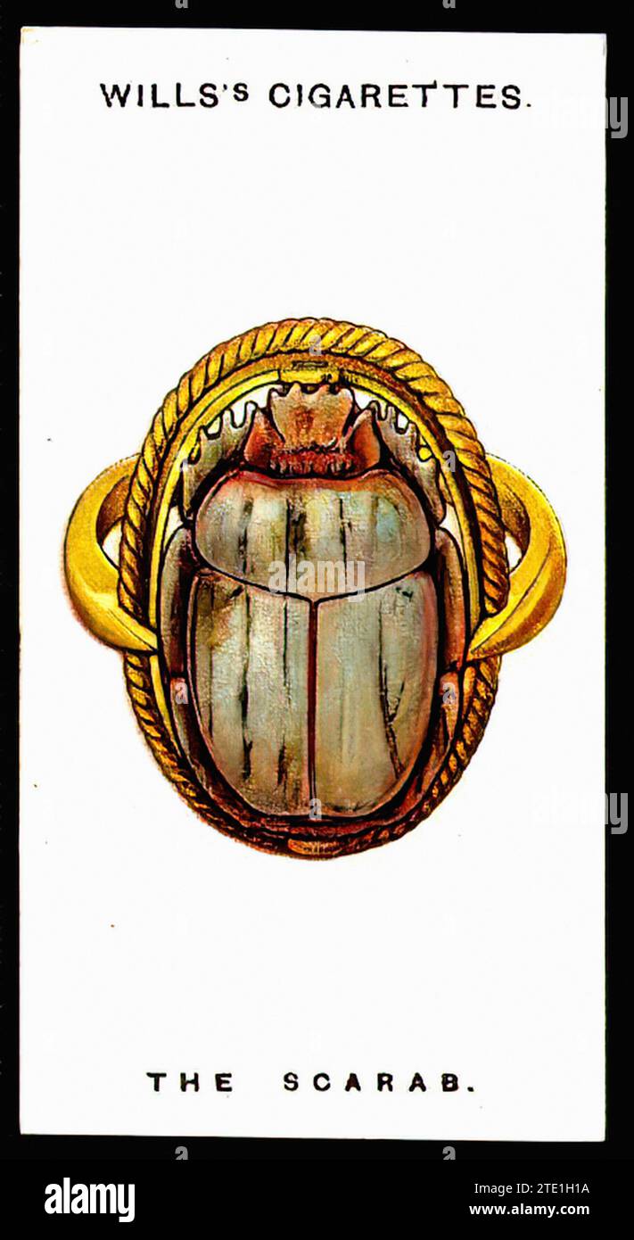 The Scarab - Vintage Cigarette Card Illustration Stock Photo - Alamy