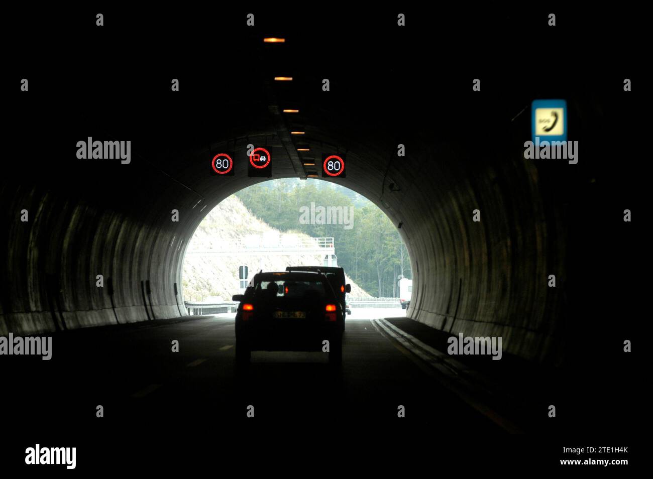 Tunnelausfahrt , Autobahn A71, Deutschland, BLF *** Tunnel exit ...