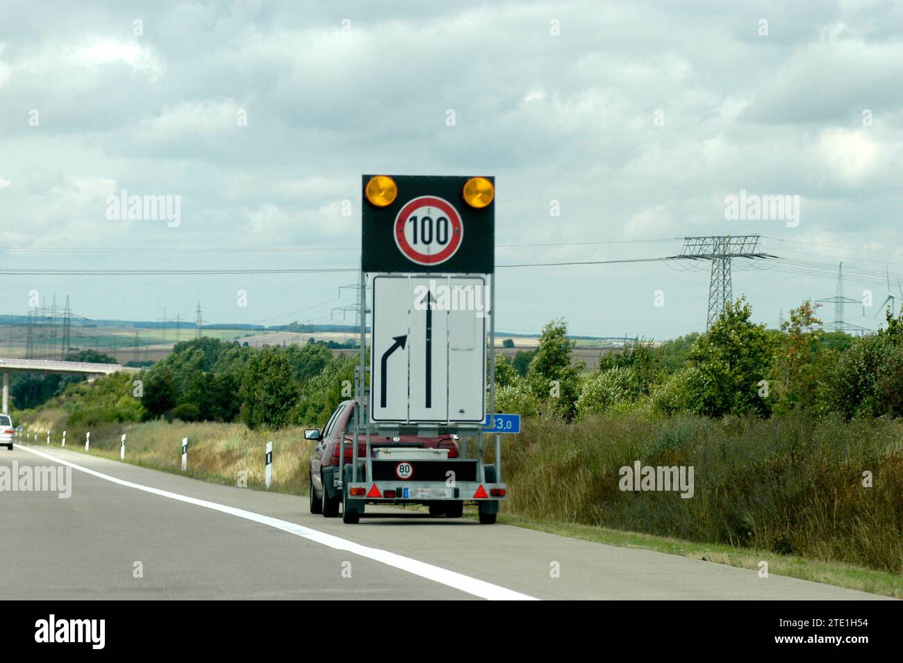 Rollende Baustelle , Autobahn A71, Deutschland, BLF *** Rolling ...