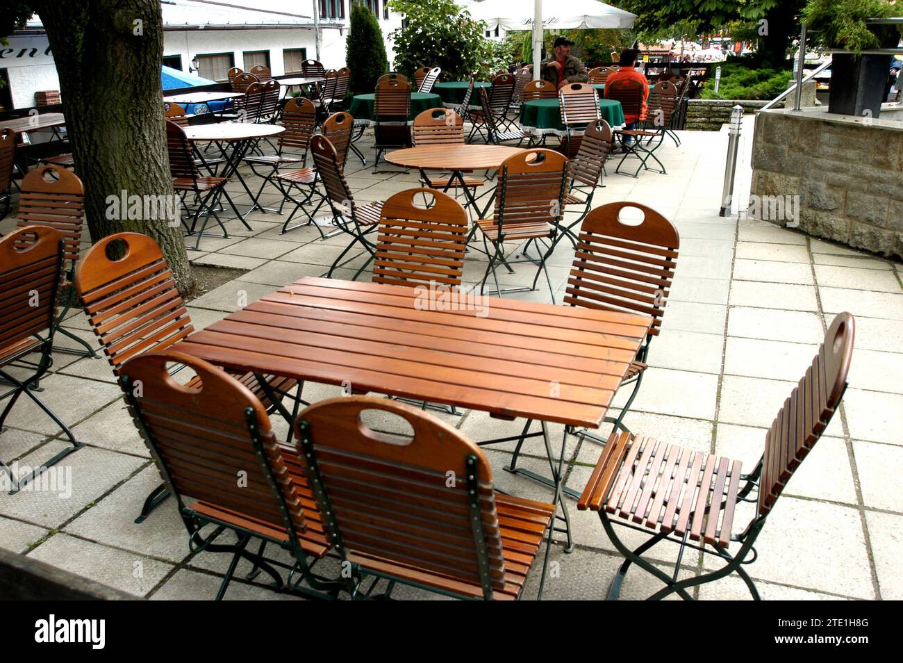 Leere Tische, Deutschland, BLF *** Empty tables, Germany, BLF BL82932 ...