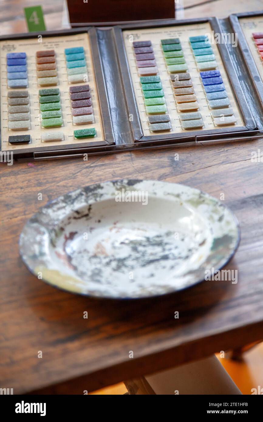 Venetian Glass Samples on display at Museo Casa; Estudio, Diego Rivera ...