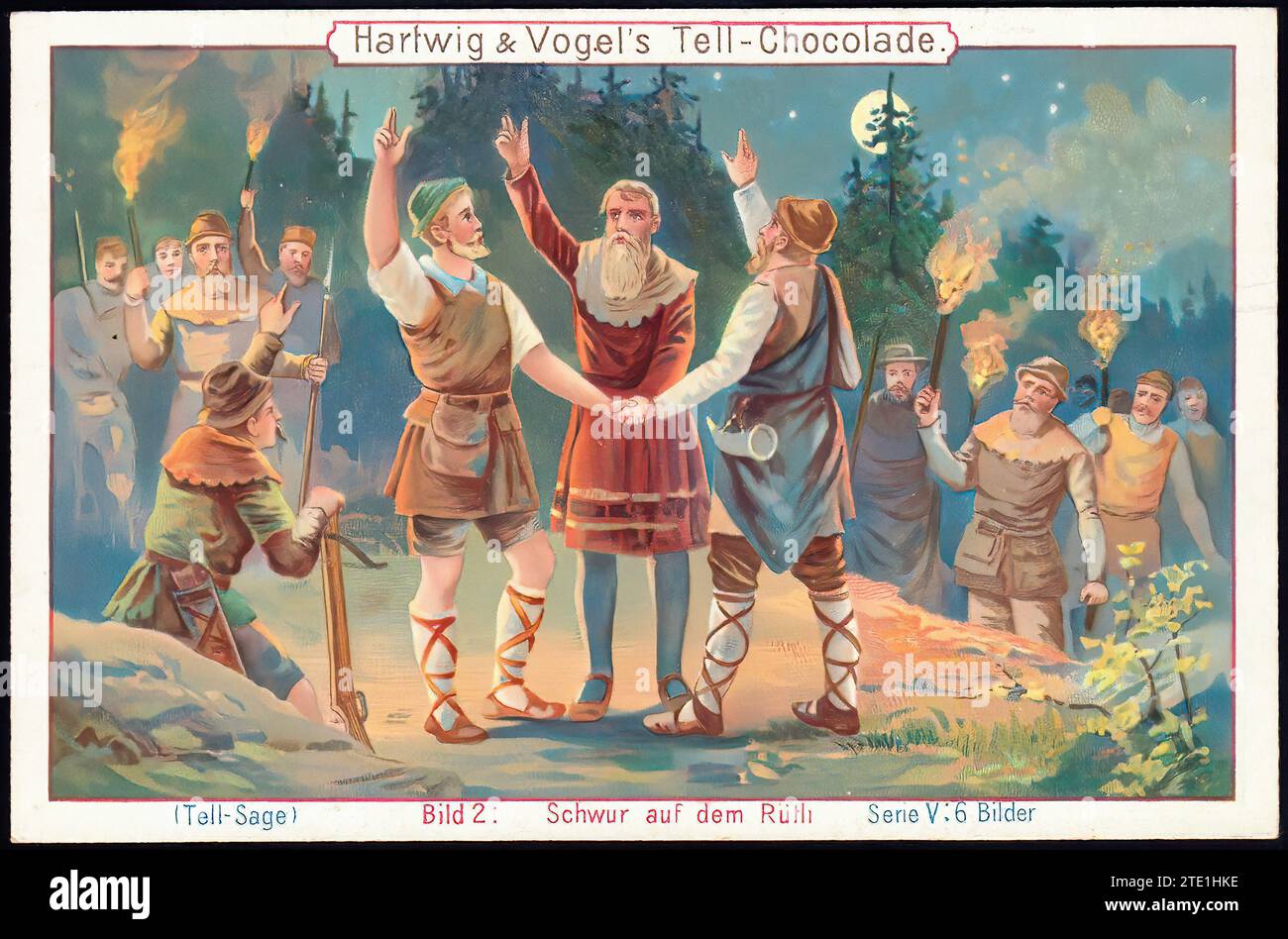 William Tell 001 - Vintage German Tradecard Illustration Stock Photo ...