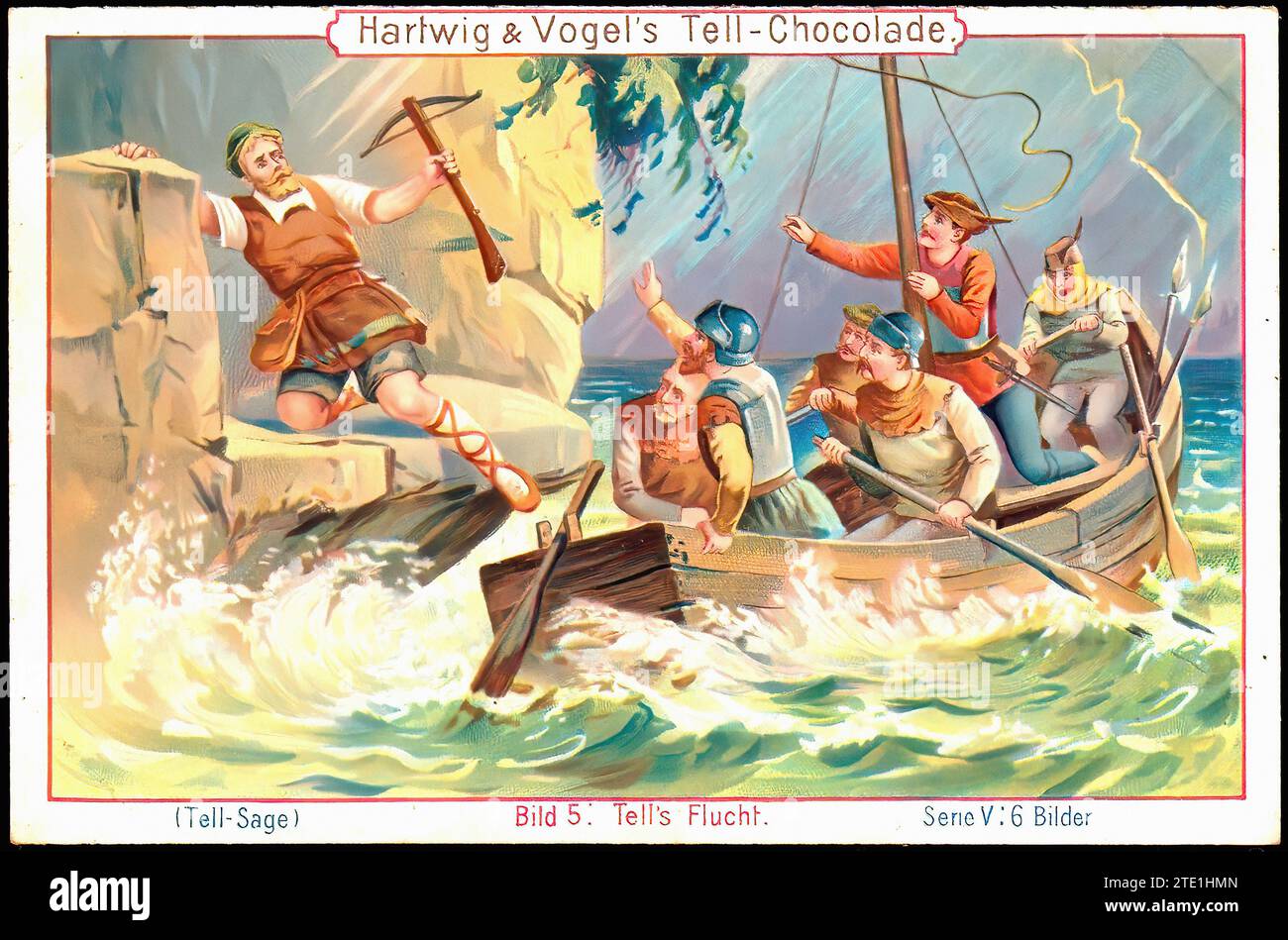 William Tell 004 - Vintage German Tradecard Illustration Stock Photo ...