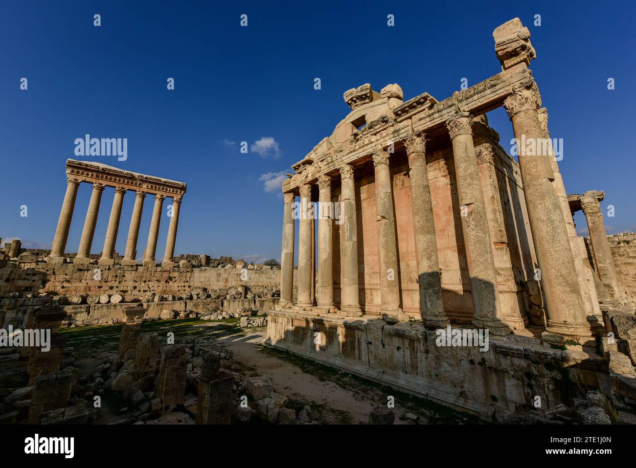Ruins of the ancient Roman Temples of Bacchus and Jupiter in Baalbek ...