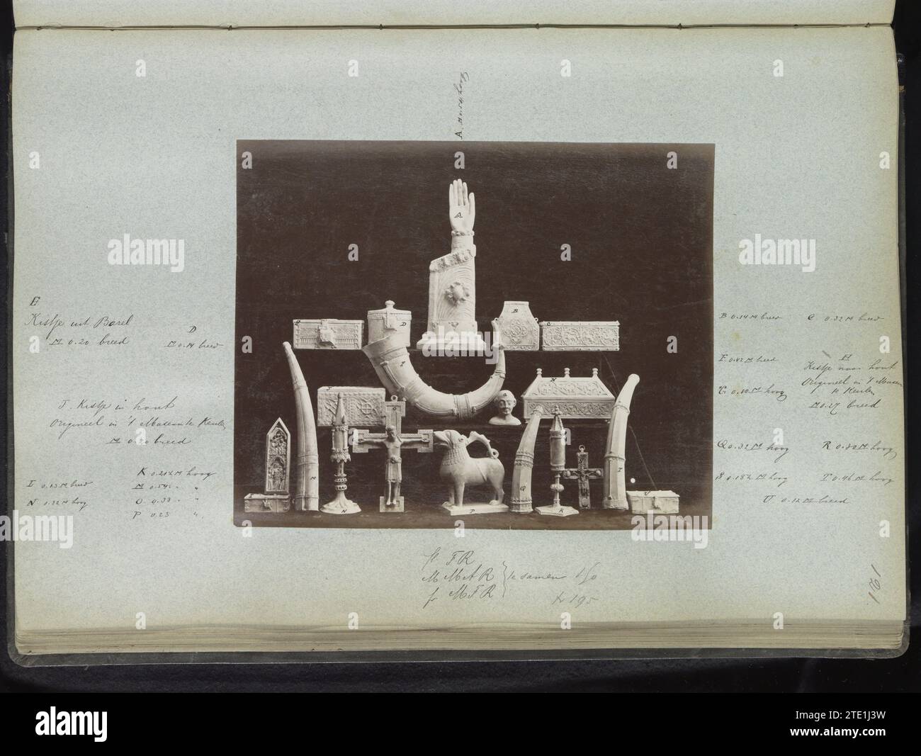 Plaster casts of boxes, sculptures of animals, busts and musical ...