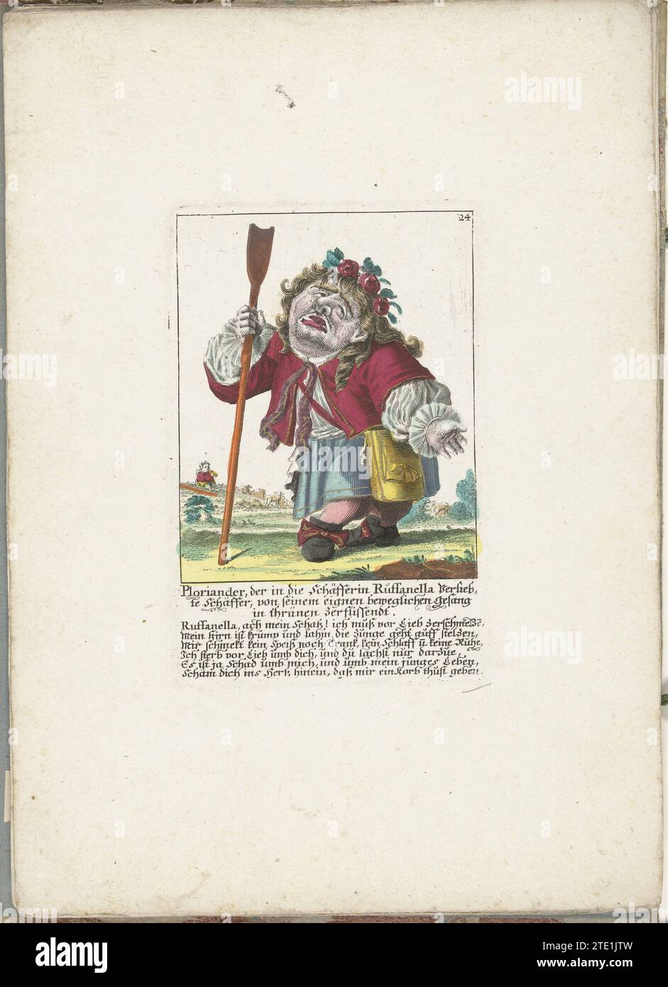 De Kleine Mens Ploriander as Shepherd, ca. 1710, 1705 - 1715 The little ...
