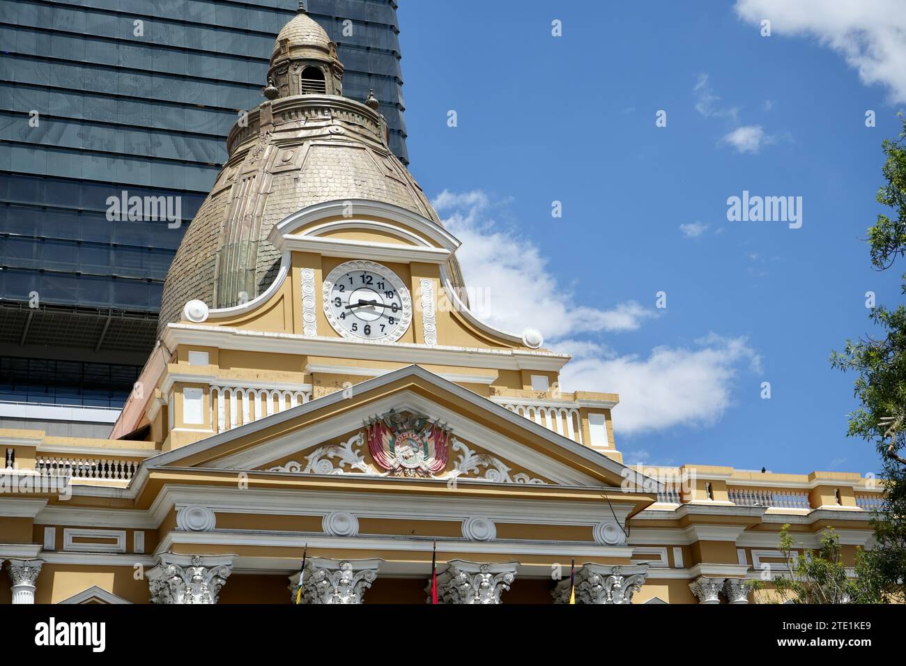 The Legislative Palace of Bolivia on Plaza Murillo. La Paz, Bolivia ...
