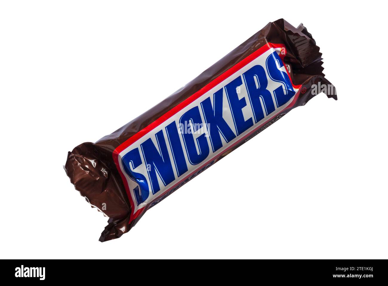 Snickers chocolate bar isolated on white background Stock Photo - Alamy