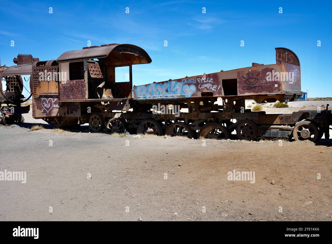 Rusting Vintage Steam Locomotive at The Cementerio de Trenes' or Great ...
