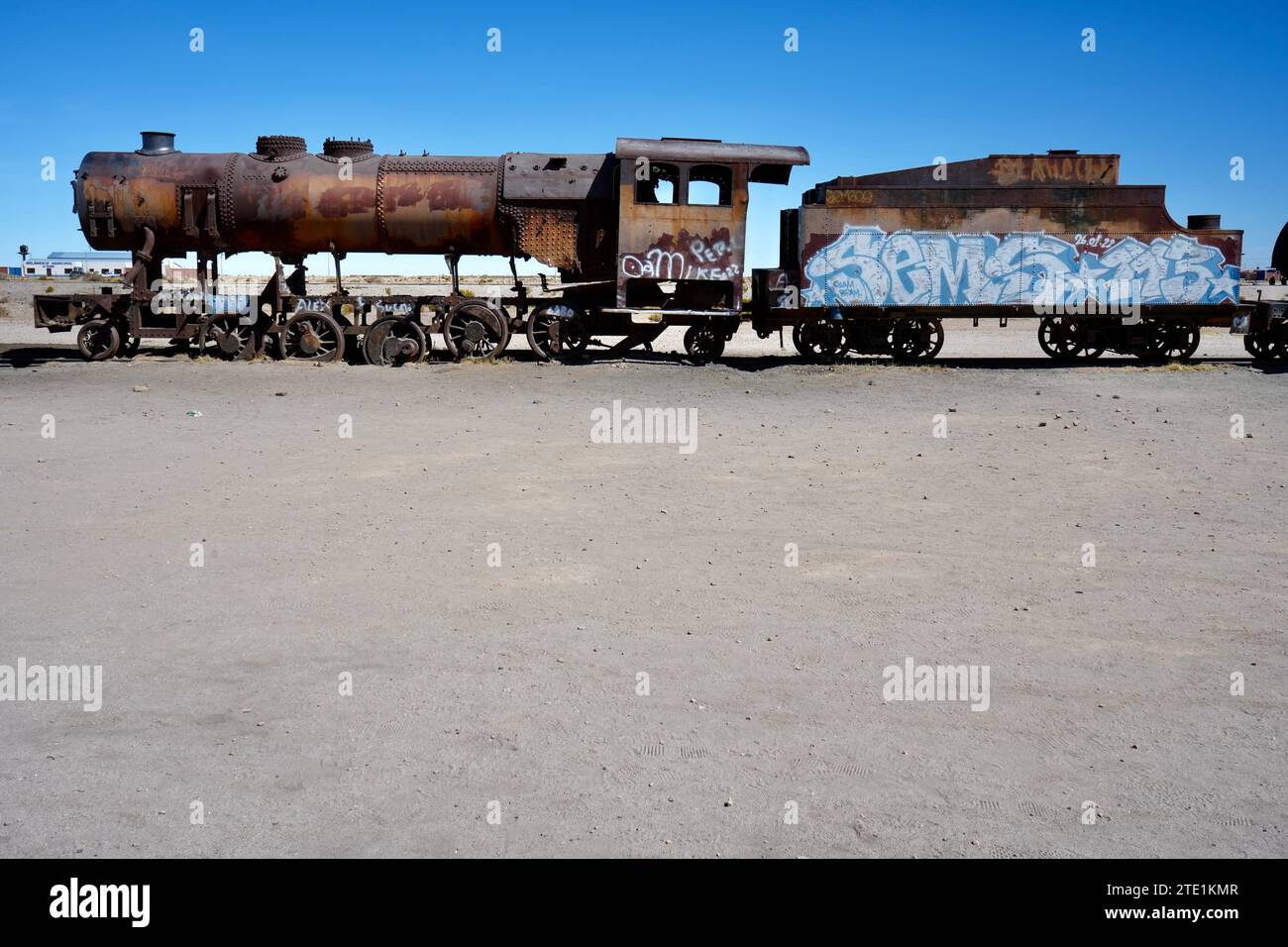 Rusting Vintage Steam Locomotive at The Cementerio de Trenes' or Great ...