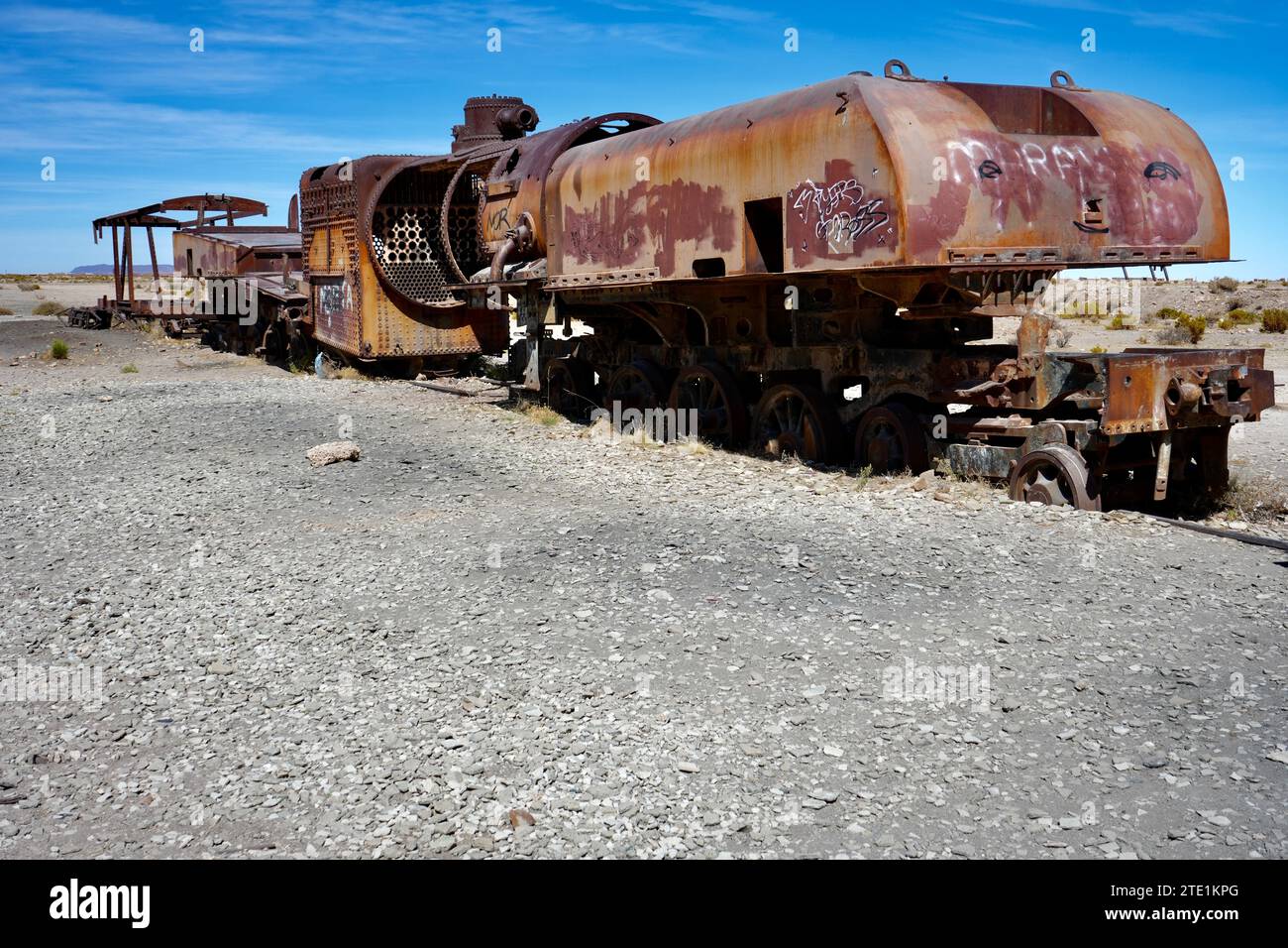 Rusting Vintage Steam Locomotives at The Cementerio de Trenes' or Great ...