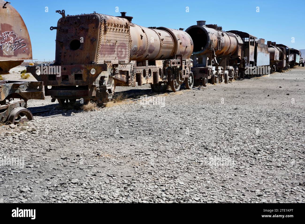 Rusting Vintage Steam Locomotives at The Cementerio de Trenes' or Great ...