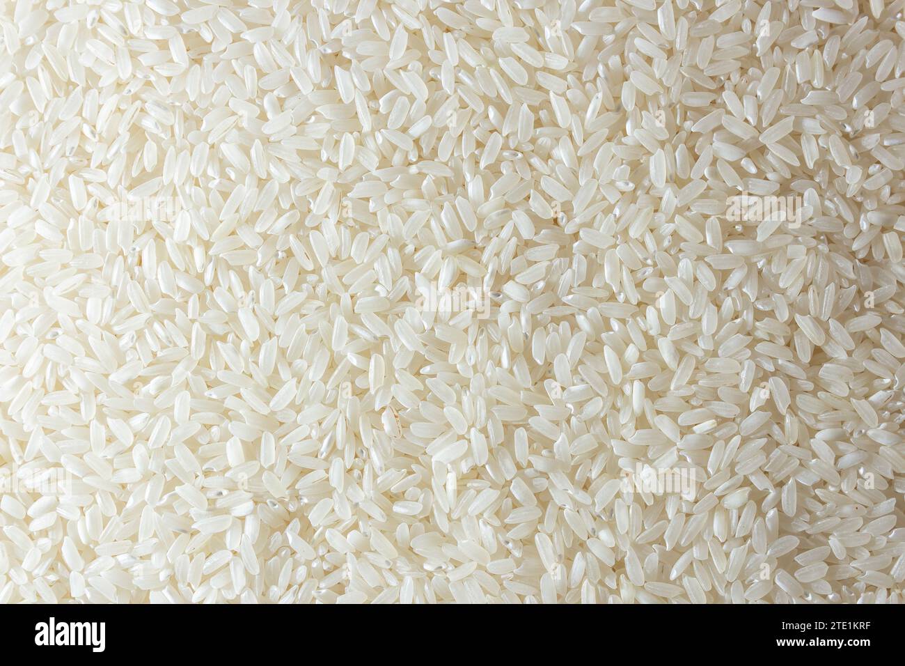 Dry Uncooked White Rice Background - Top View, Flat Lay. Scattered Raw ...