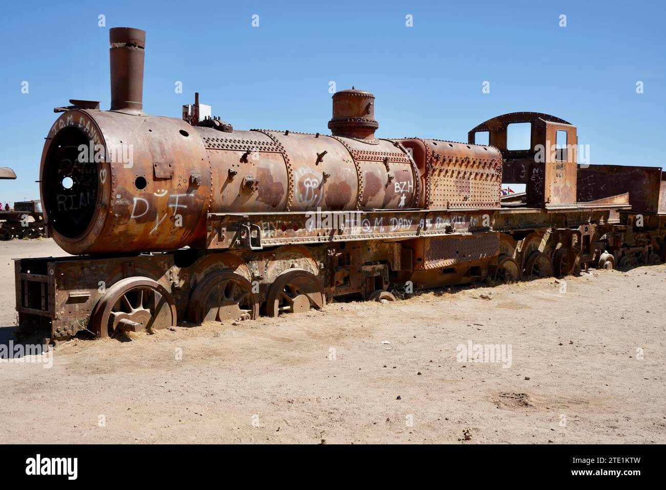 Rusting Vintage Steam Locomotive at The Cementerio de Trenes' or Great ...