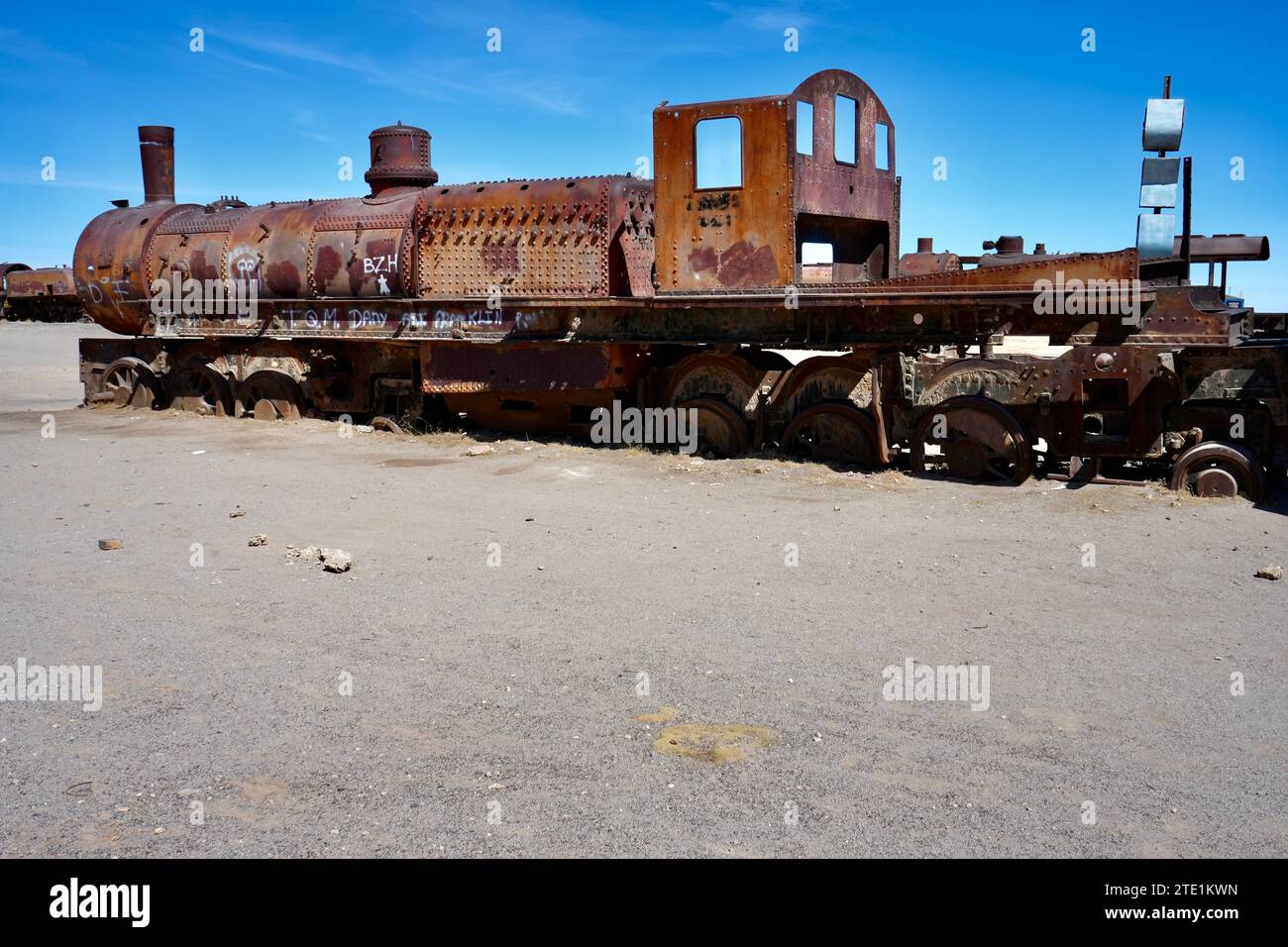 Rusting Vintage Steam Locomotive at The Cementerio de Trenes' or Great ...