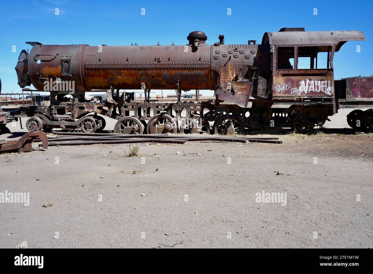 Rusting Vintage Steam Locomotive at The Cementerio de Trenes' or Great ...