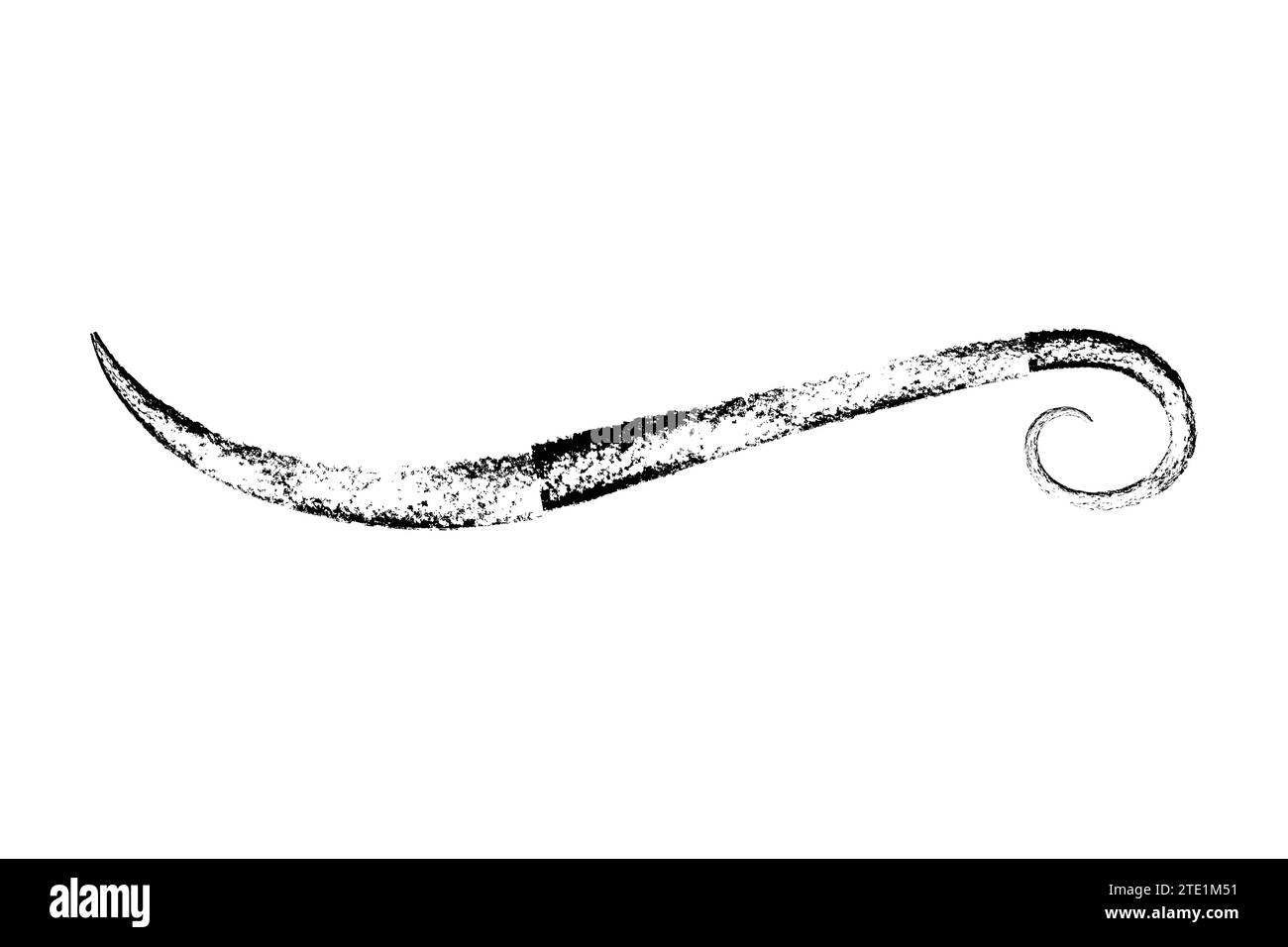 Crayon charcoal Swoosh and swoop underline typography tail shape. Brush ...