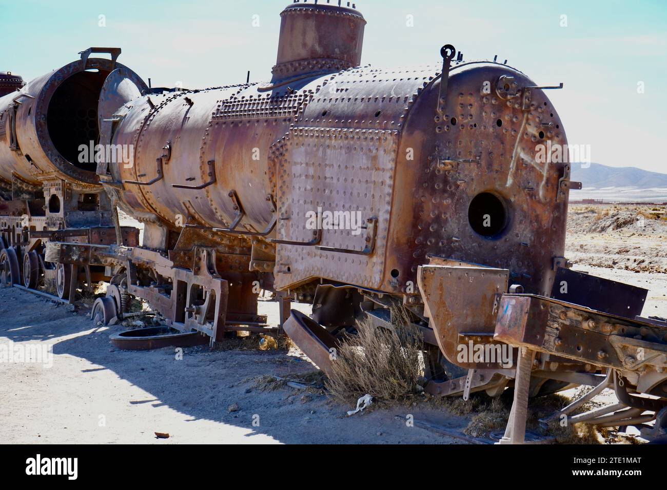 Rusting Vintage Steam Locomotive at The Cementerio de Trenes' or Great ...