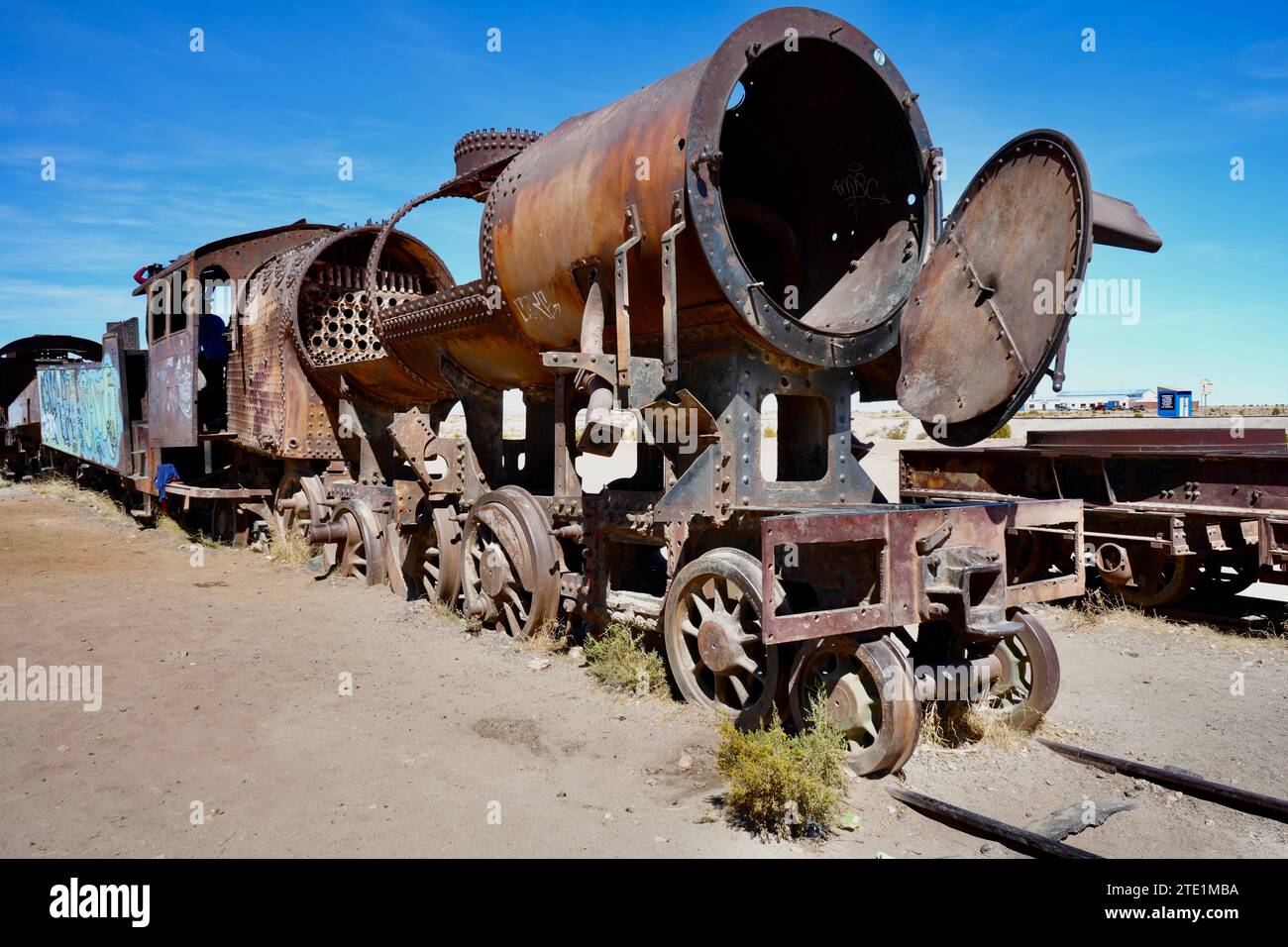 Rusting Vintage Steam Locomotive at The Cementerio de Trenes' or Great ...