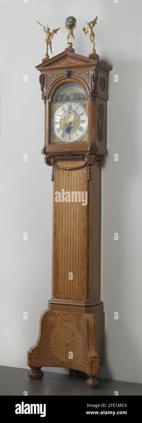 Longcase Clock, Pieter van den Bergh, c. 1780 Standing clock in an oak ...