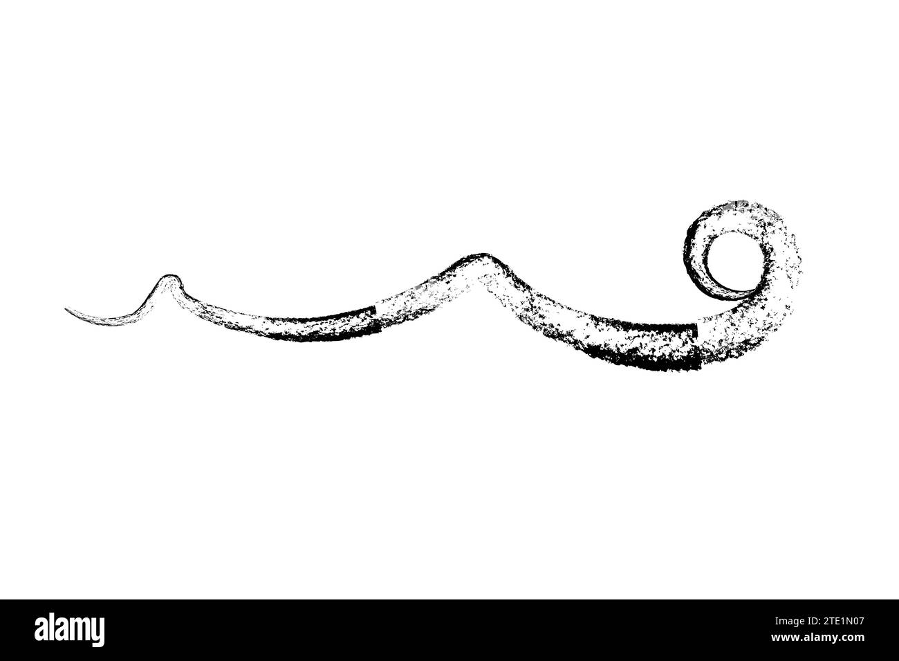 Crayon charcoal Swoosh and swoop underline typography tail shape. Brush ...