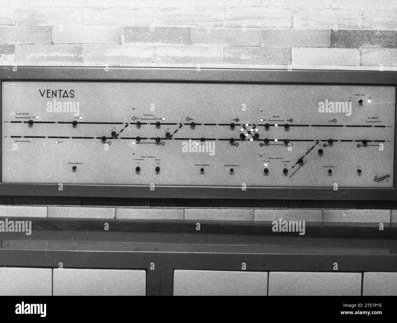 12/31/1969. Control panel of the Callao-Ventas Metro line. Credit ...