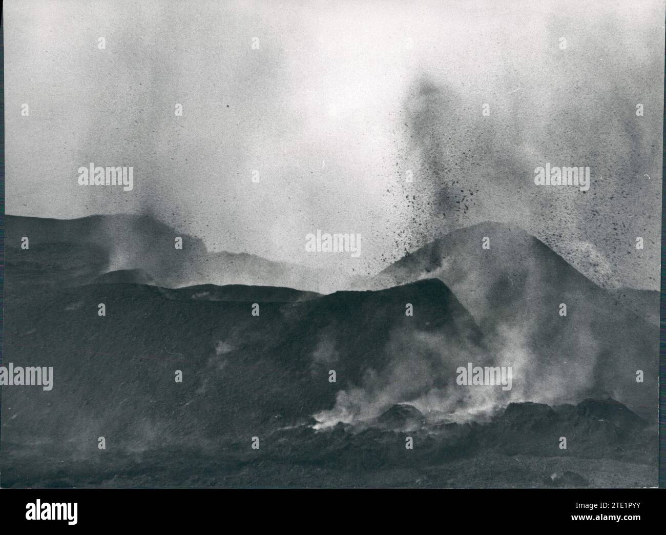 Isla de la Palma (Canary Islands), November 1971. Eruption of the ...