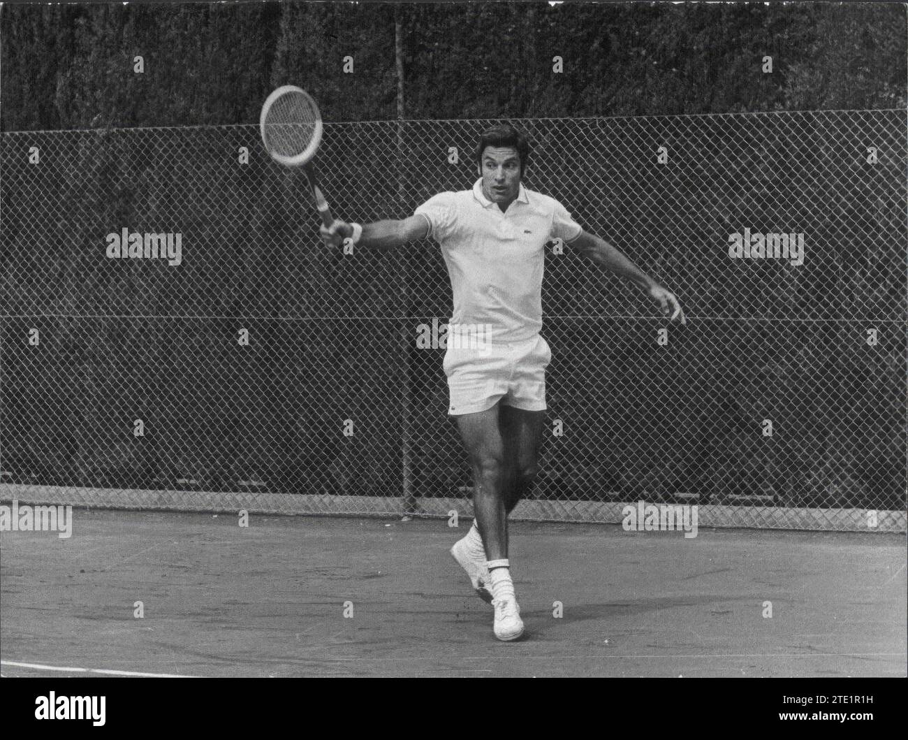 10/01/1971. Juan Gisbert plays one of the Semifinals of the 10th Real ...