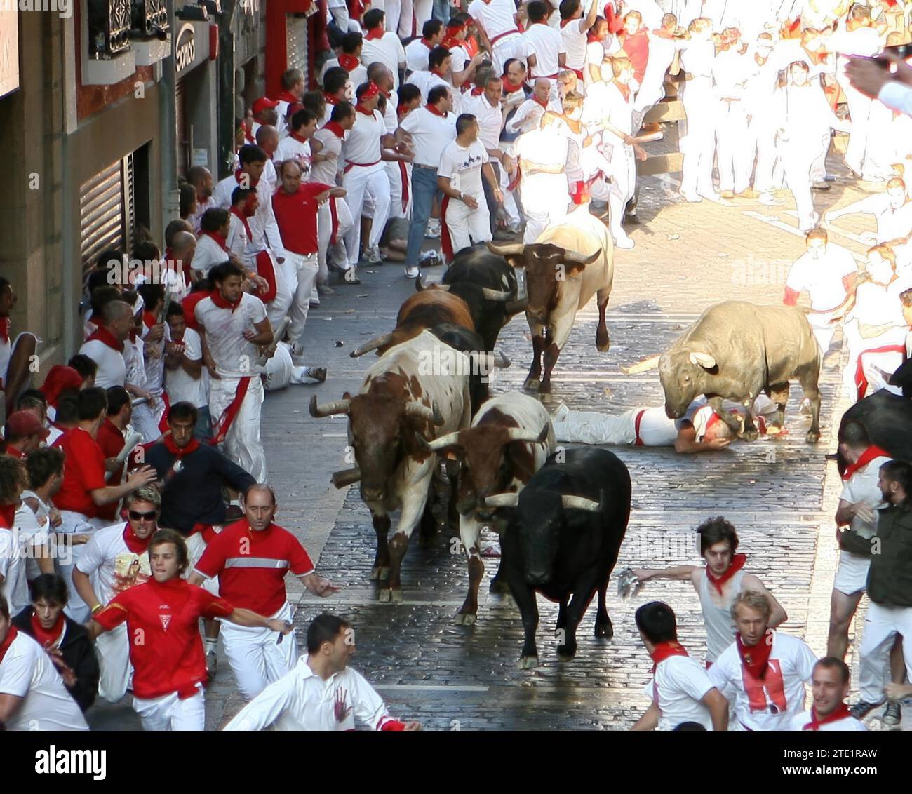 First running of the bulls hi-res stock photography and images - Alamy