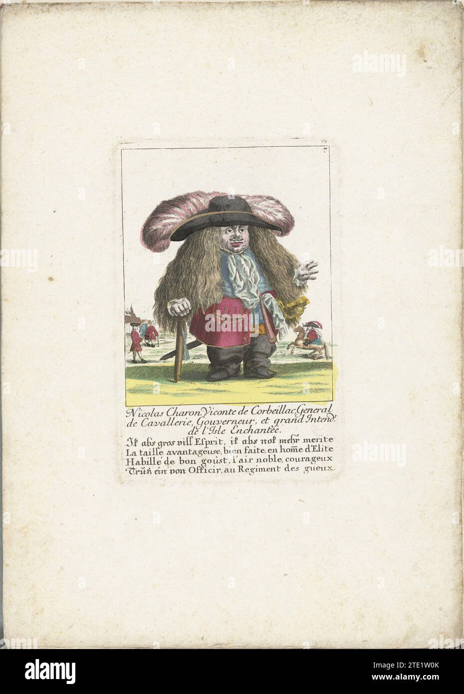 De Kleine Mens Nicolas Charon as a general of the cavalry, ca. 1710 ...
