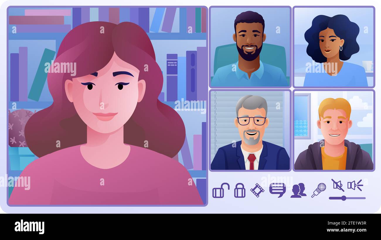 Video conferencing learning Cut Out Stock Images & Pictures - Alamy