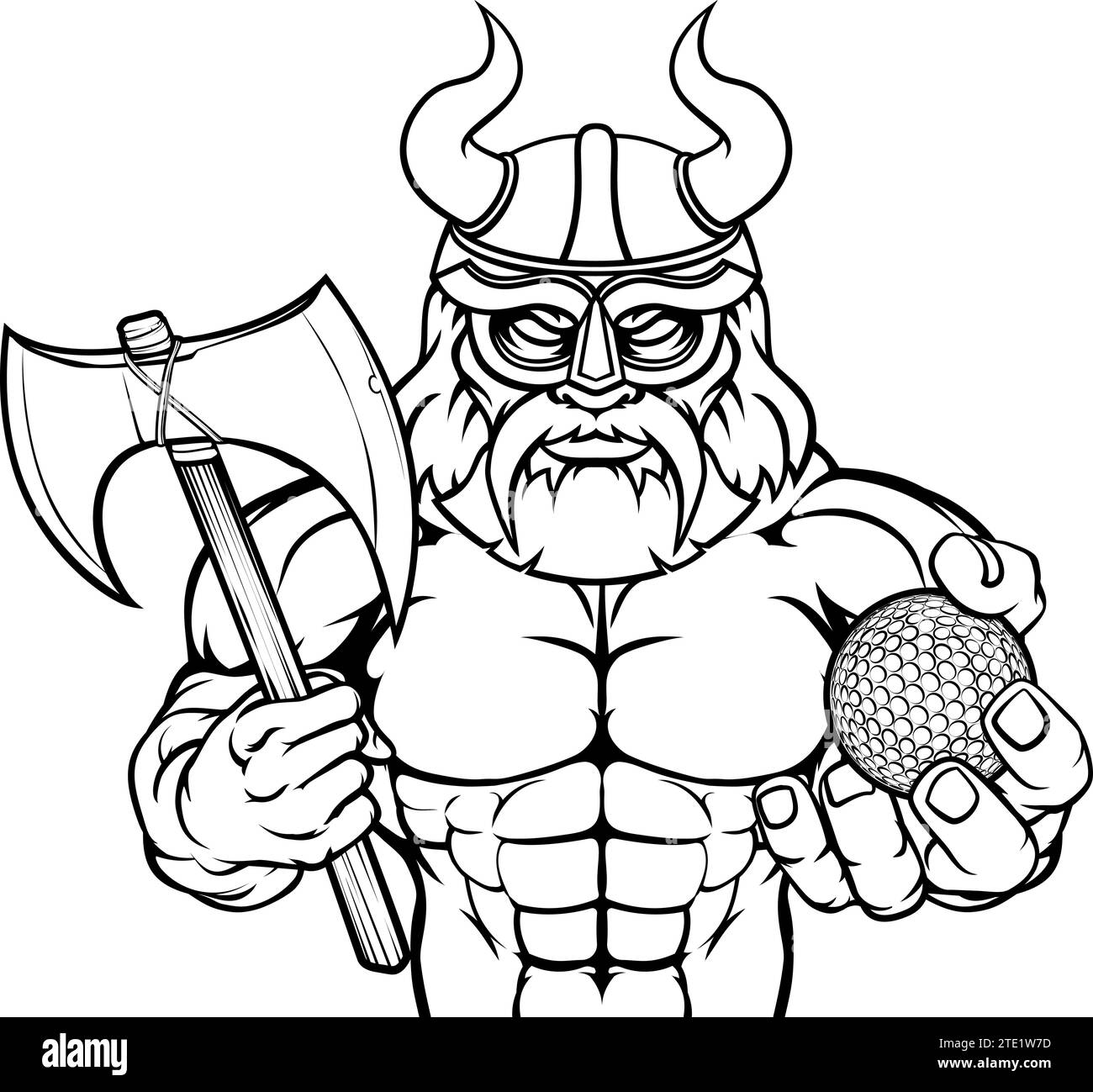 Viking Golf Sports Mascot Stock Vector Image & Art - Alamy