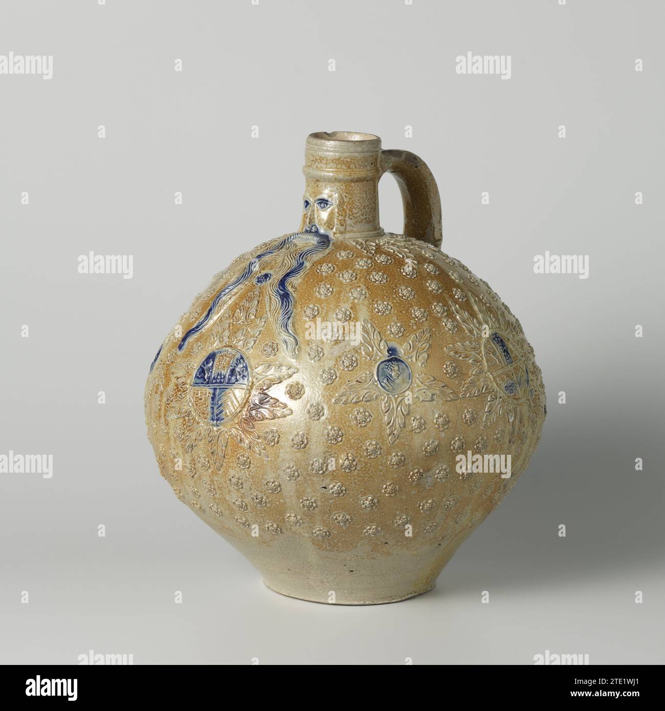 Bartmann (bearded-man) jug with the arms of the Duchy of Jülich-Cleve ...