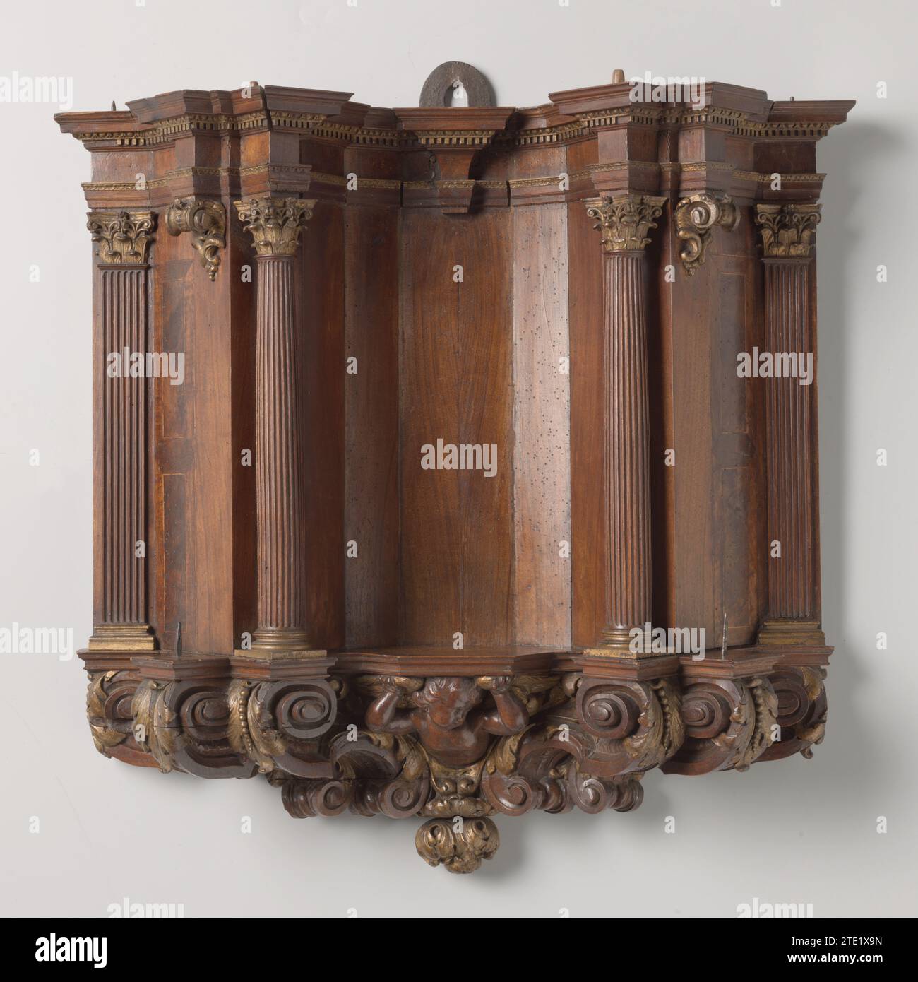 Console of Devotion altar with Mary and Christ child between two angels ...